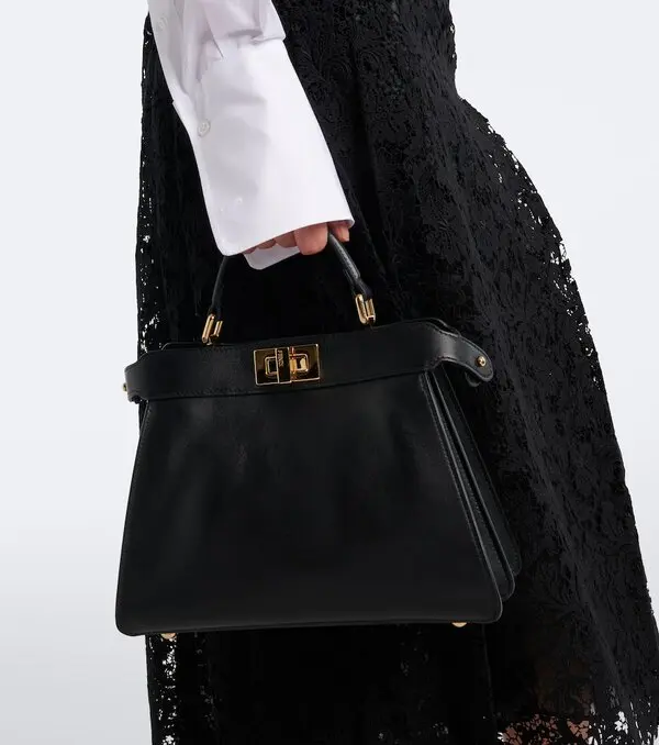 Fendi Peekaboo® Small Leather Top-handle Bag - Black