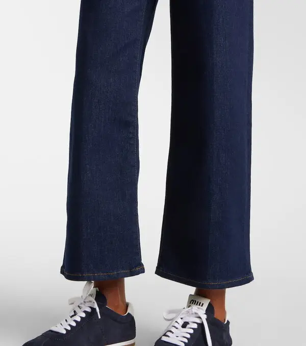 FRAME Le Slim Palazzo Crop Wide-leg Jeans In Elixir