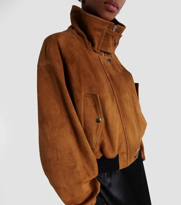 Nour Hammour Briar Suede Bomber Jacket