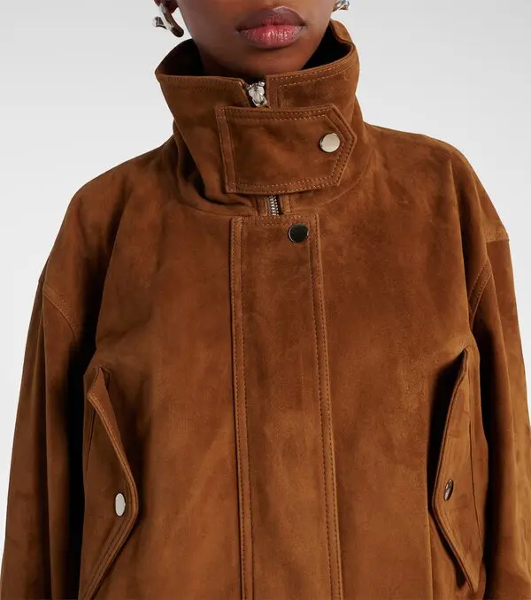 Nour Hammour Briar Suede Bomber Jacket