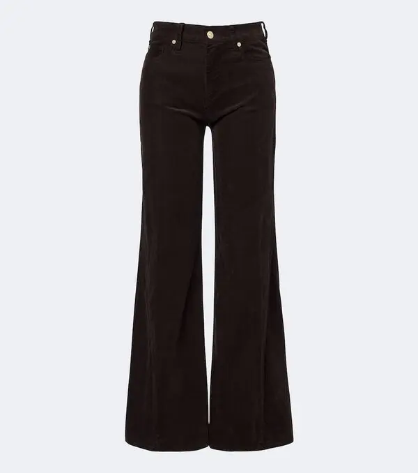 7 For All Mankind Lotta Corduroy Wide-leg Pants - Brown