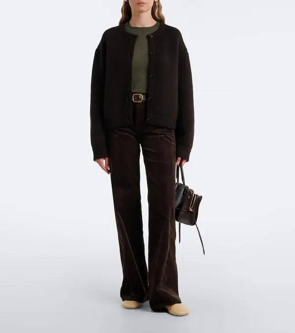 7 For All Mankind Lotta Cotton-blend Corduroy Flared Pants