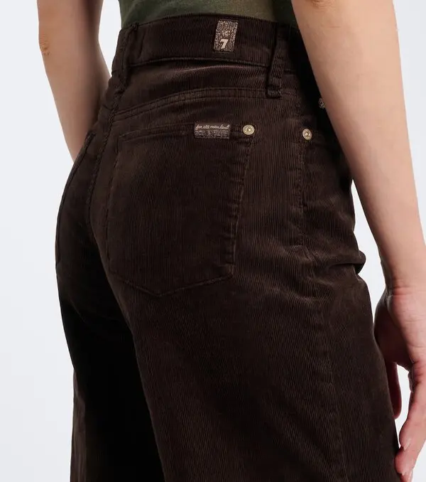 7 For All Mankind Lotta Cotton-blend Corduroy Flared Pants
