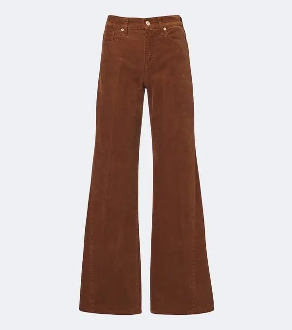 7 For All Mankind Lotta Cotton-blend Corduroy Wide-leg Trousers