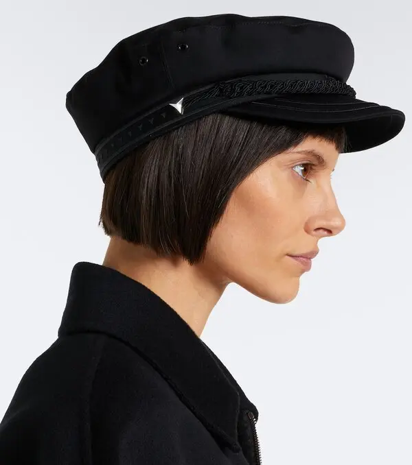 Fendi Logo Cotton Newsboy Hat