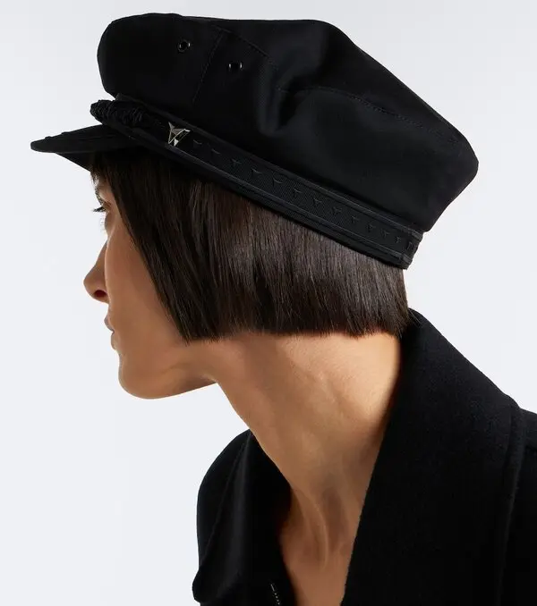Fendi Logo Cotton Newsboy Hat