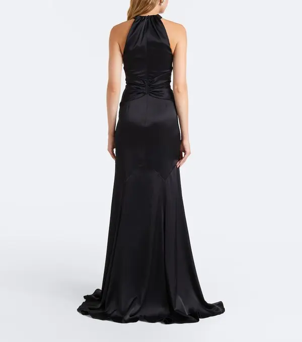 David Koma Embellished Halterneck Gown