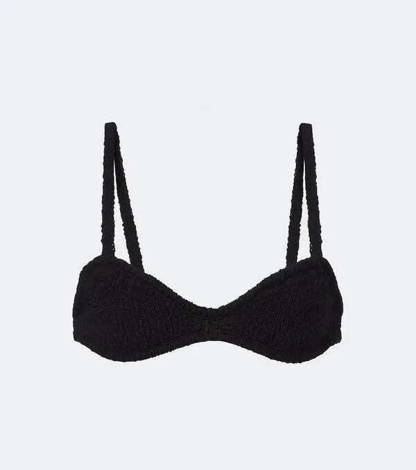 AYA MUSE Kena Knitted Cotton Bra Top - Black