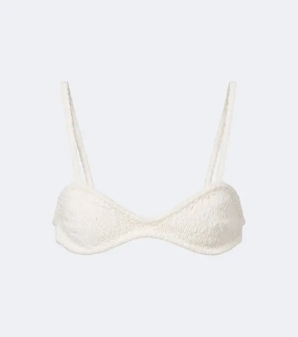 AYA MUSE Kena Knitted Cotton Bra Top - White