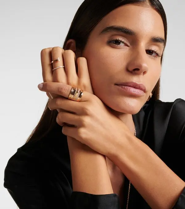 REPOSSI Antifer 18kt Rose Ring With Diamonds