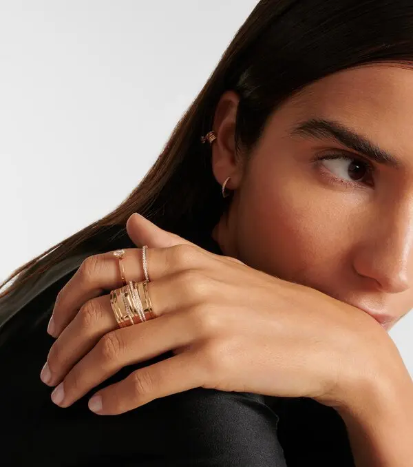 REPOSSI Antifer 18kt Rose Ring With Diamonds