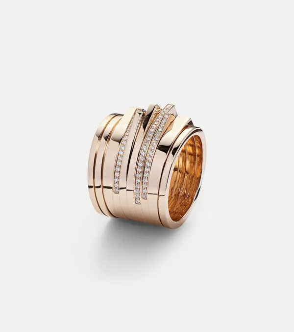 REPOSSI Antifer 18kt Rose Ring With Diamonds