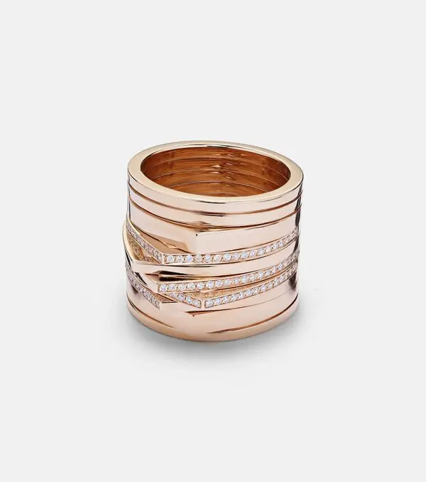 REPOSSI 18kt Rose Diamond Ring - Gold