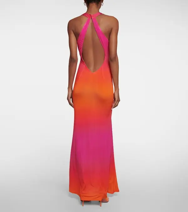 LOUISA BALLOU High Sea Printed Jersey Maxi Dress