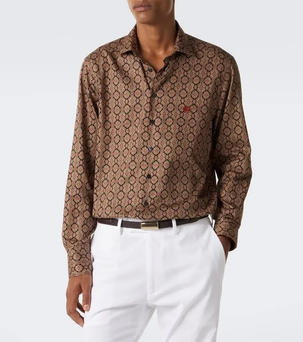 Etro Printed Cotton Poplin Shirt