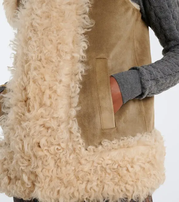 Etro Shearling-lined Embroidered Vest