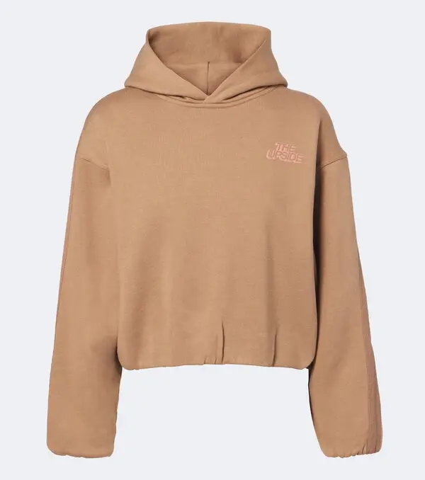 The Upside Marlon Camila Cotton-blend Jersey Hoodie - Brown