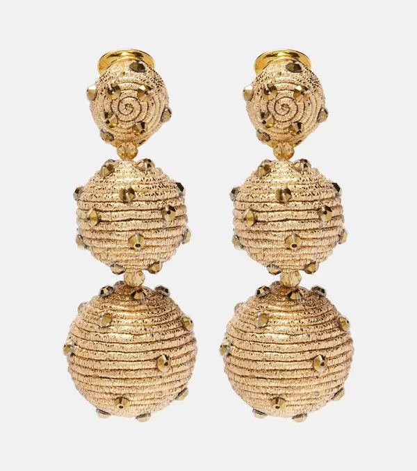 Oscar De La Renta Embellished Clip-on Earrings