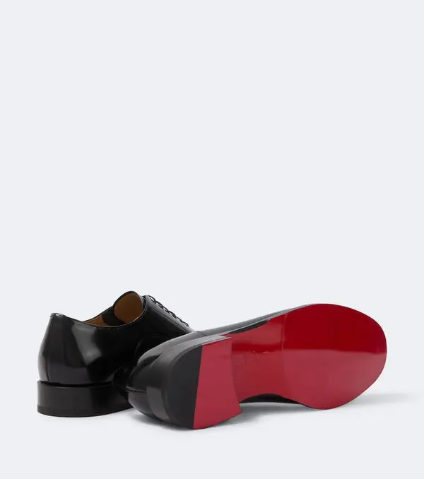 CHRISTIAN LOUBOUTIN Moustachou Leather Derby Shoes