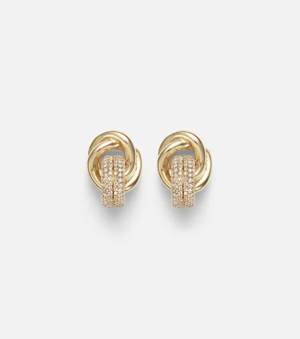 STONE AND STRAND 14kt Yellow Diamond Earrings - Gold