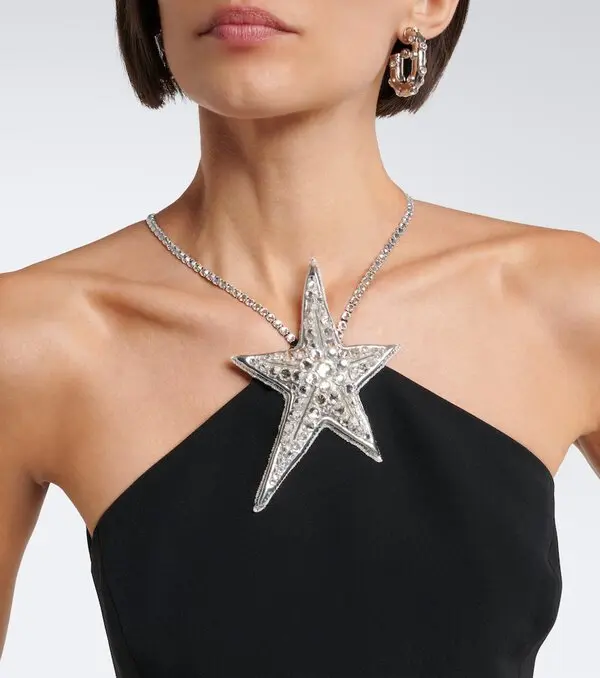 David Koma Embellished Halterneck Mini Dress