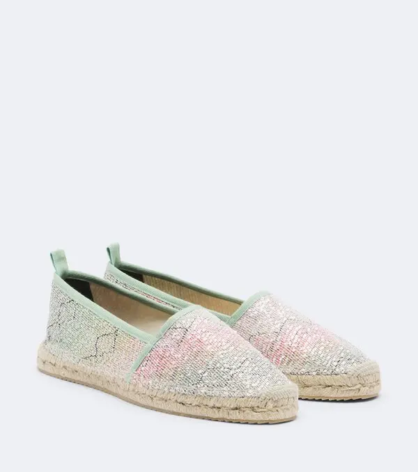 Missoni Zigzag Sequined Espadrille Flats - Multicoloured