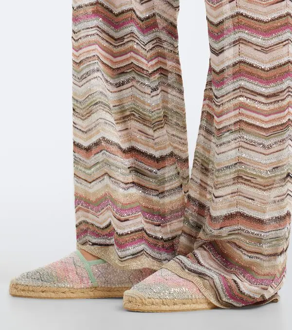 Missoni Zigzag Sequined Espadrille Flats