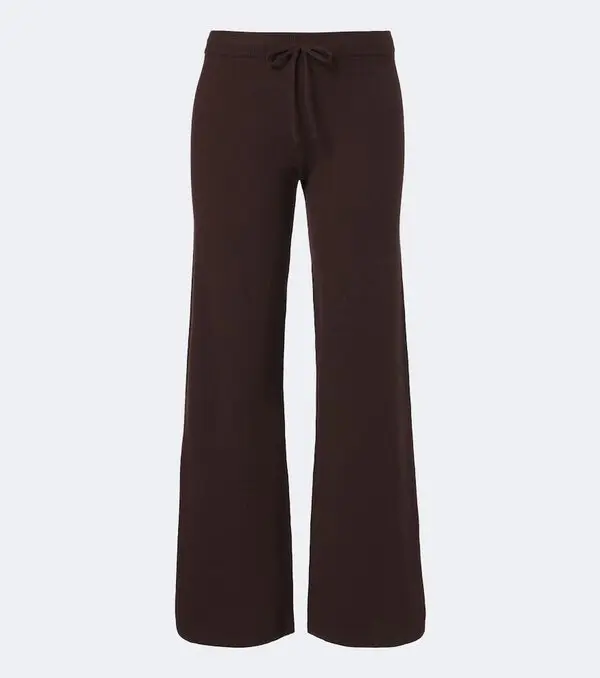 The Upside Cashmere-blend Wide-leg Pants - Brown