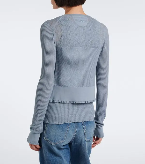 Chloé Knitted Wool Cardigan And Tank Set