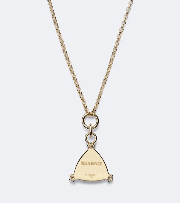 FOUNDRAE Resilience Blossoms 18kt Yellow Diamond Pendant Necklace