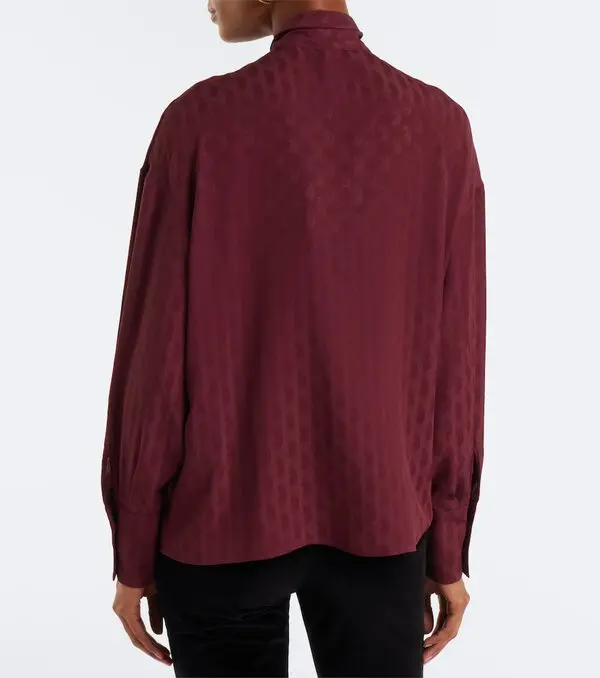 Etro Tie-neck Paisley Jacquard Blouse