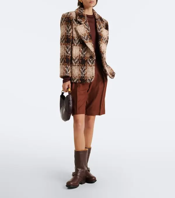 JIMMY CHOO Biker Leather Knee-high Boots - Brown