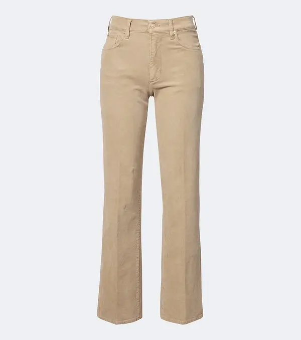 7 For All Mankind Stovepipe Cotton-blend Corduroy Straight Pants - Beige