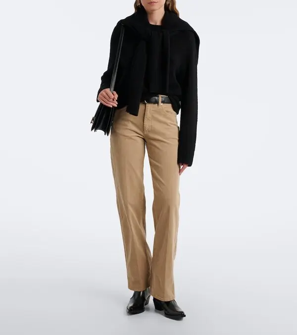 7 For All Mankind Stovepipe Cotton-blend Corduroy Straight Pants