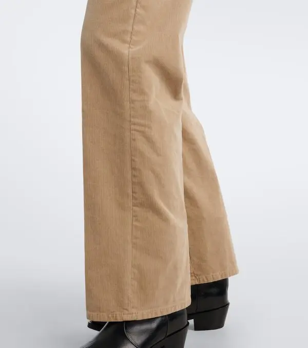 7 For All Mankind Stovepipe Cotton-blend Corduroy Straight Pants