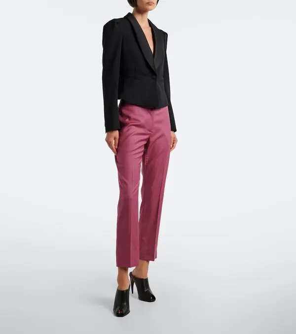 Alexander McQueen Wool Gaberdine Slim Pants