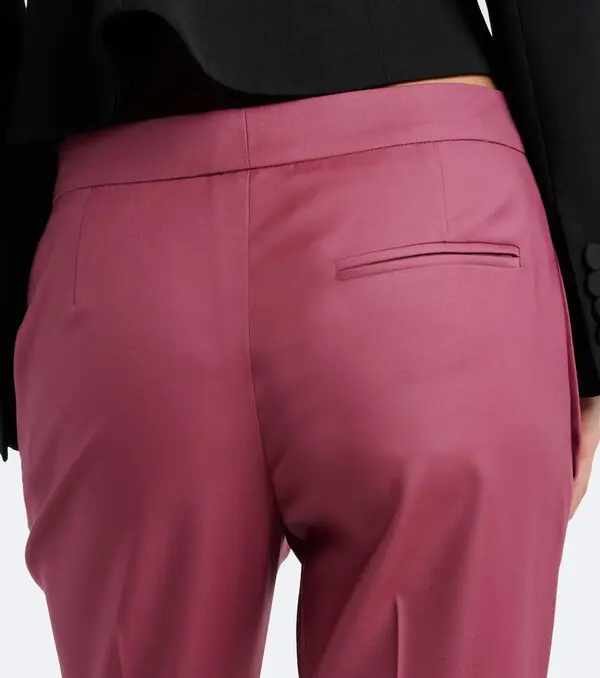 Alexander McQueen Wool Gaberdine Slim Pants