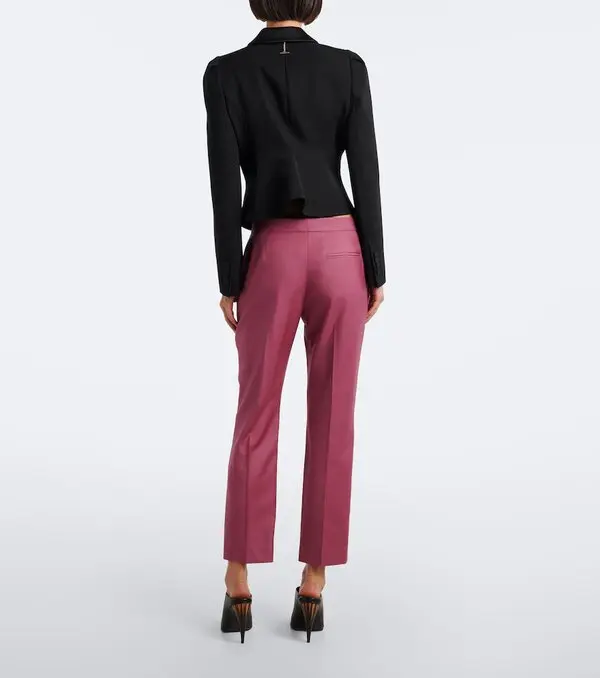 Alexander McQueen Wool Gaberdine Slim Pants