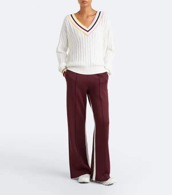 The Upside Josette Cable-knit Cotton Sweater - White