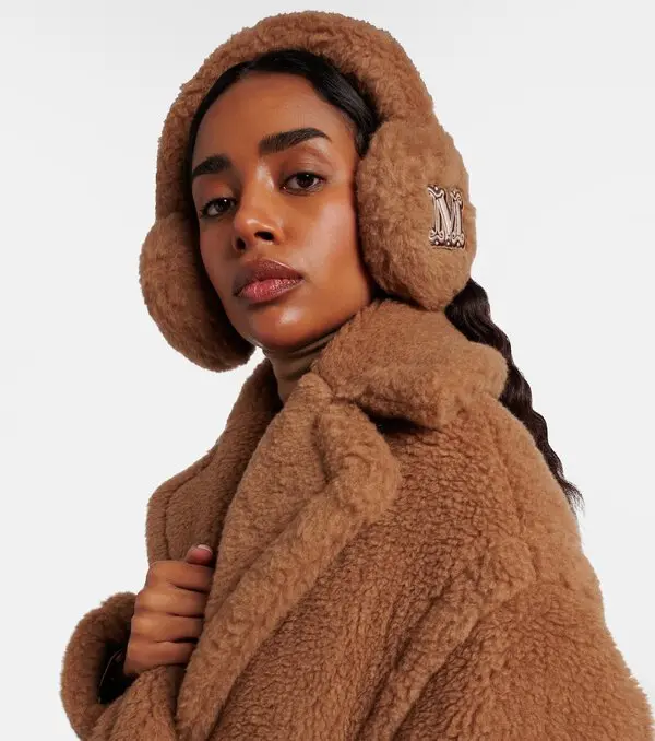 Max Mara Camel Hair And Silk Ear Muffs - Brown