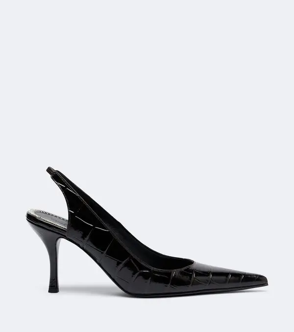 Magda Butrym Croc-effect Leather Slingbacks