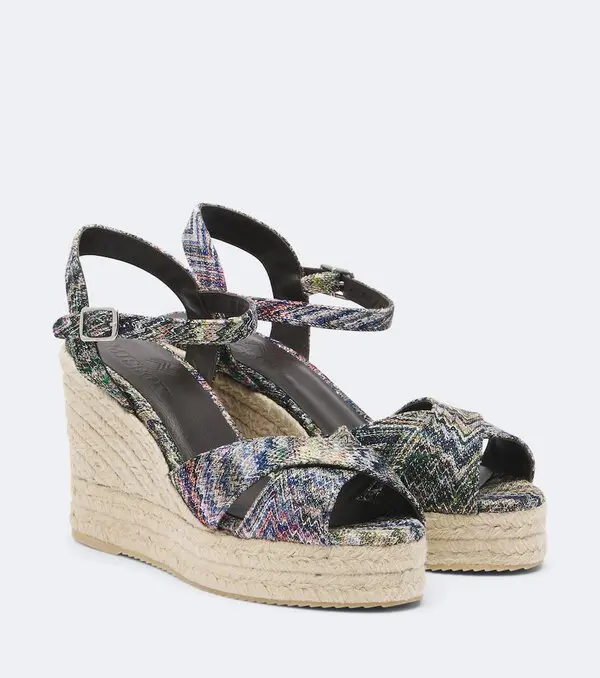 Missoni Zigzag Wedge Sandals - Multicoloured