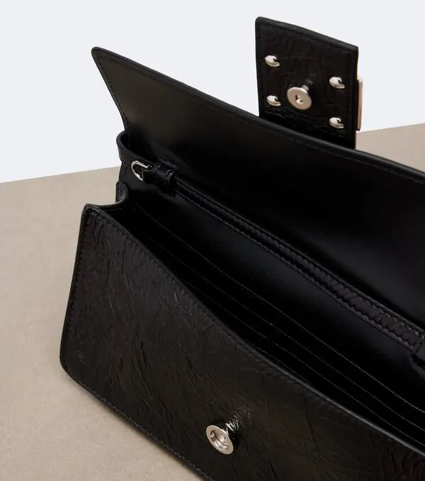 Fendi Mini Leather Shoulder Bag - Black