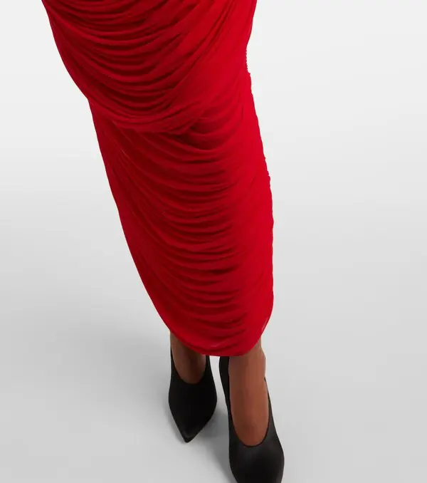Magda Butrym Floral-appliqué Draped Gown