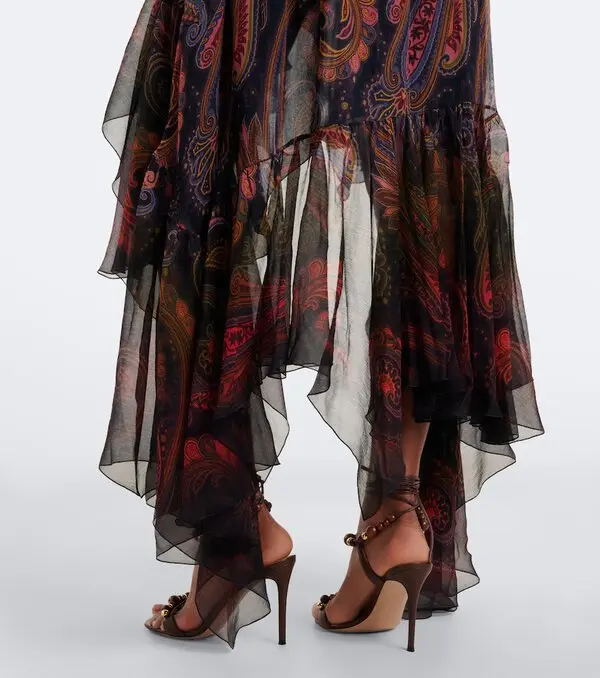 Etro Printed Silk Chiffon Gown