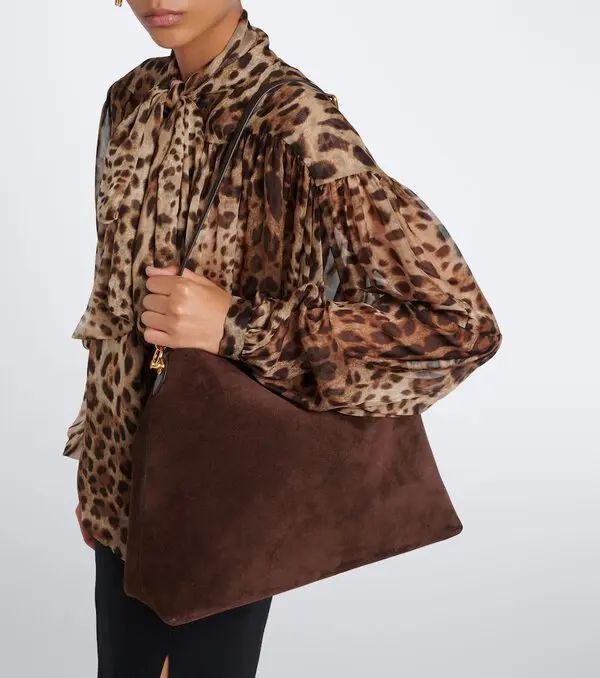 Dolce & Gabbana Vittoria Large Suede Shoulder Bag