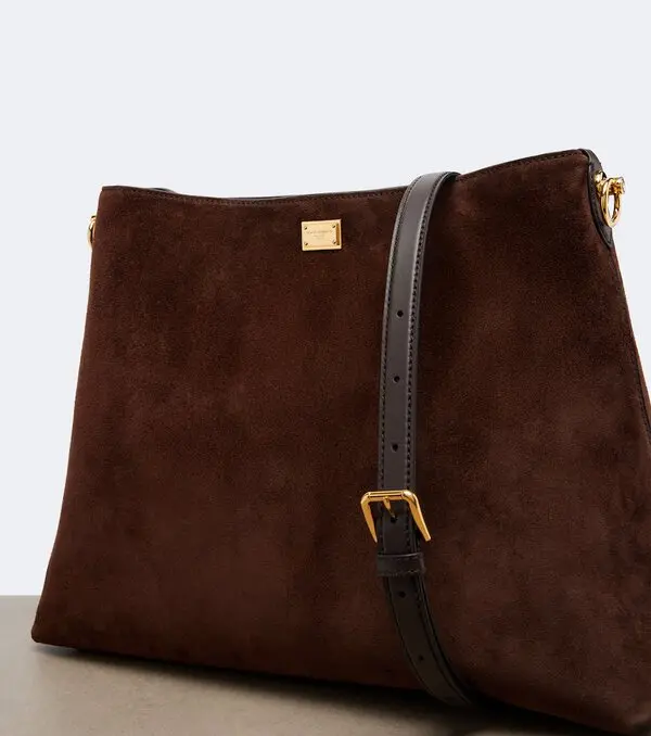 Dolce & Gabbana Vittoria Large Suede Tote Bag
