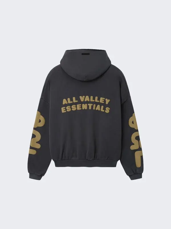 Fear Of God Washed Iron 90's Zip-up Hoodie - Grey