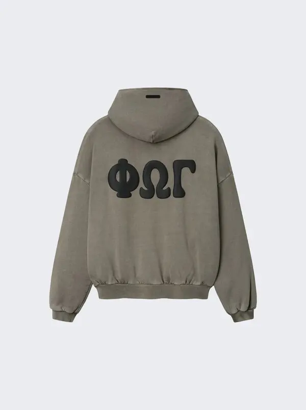 Fear Of God 90's Washed Zip-up Hoodie - Grey