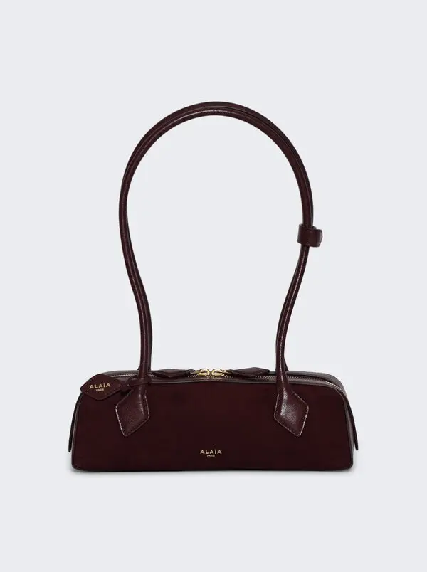 Alaïa Le Teckel Small Bag In Suede - Red
